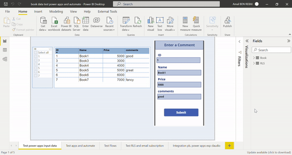 The combination Power Apps and Power BI is really awesome!