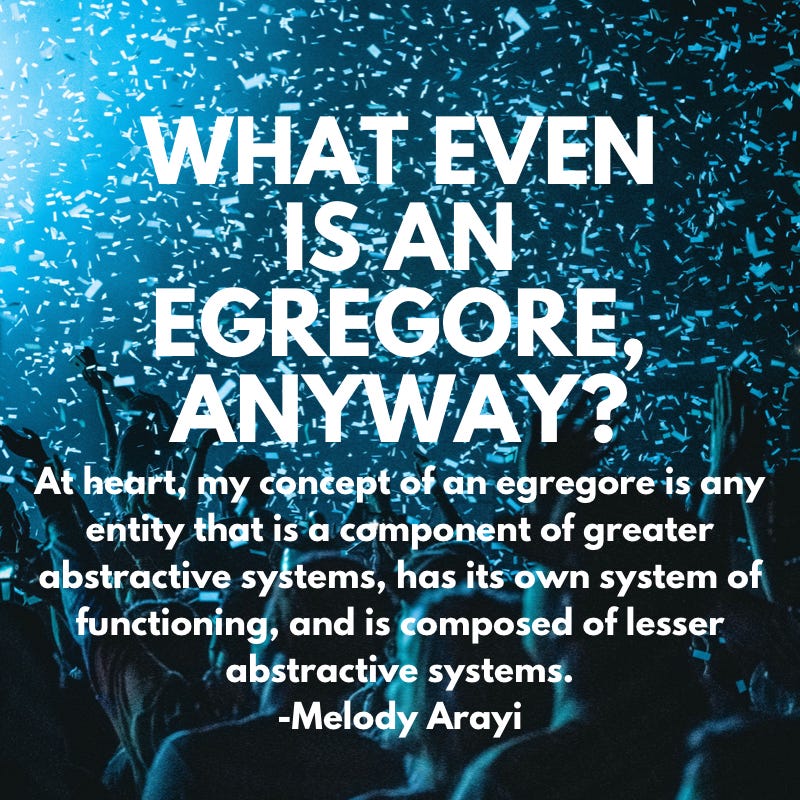 The Conceptual and Mechanical Structure of Egregores