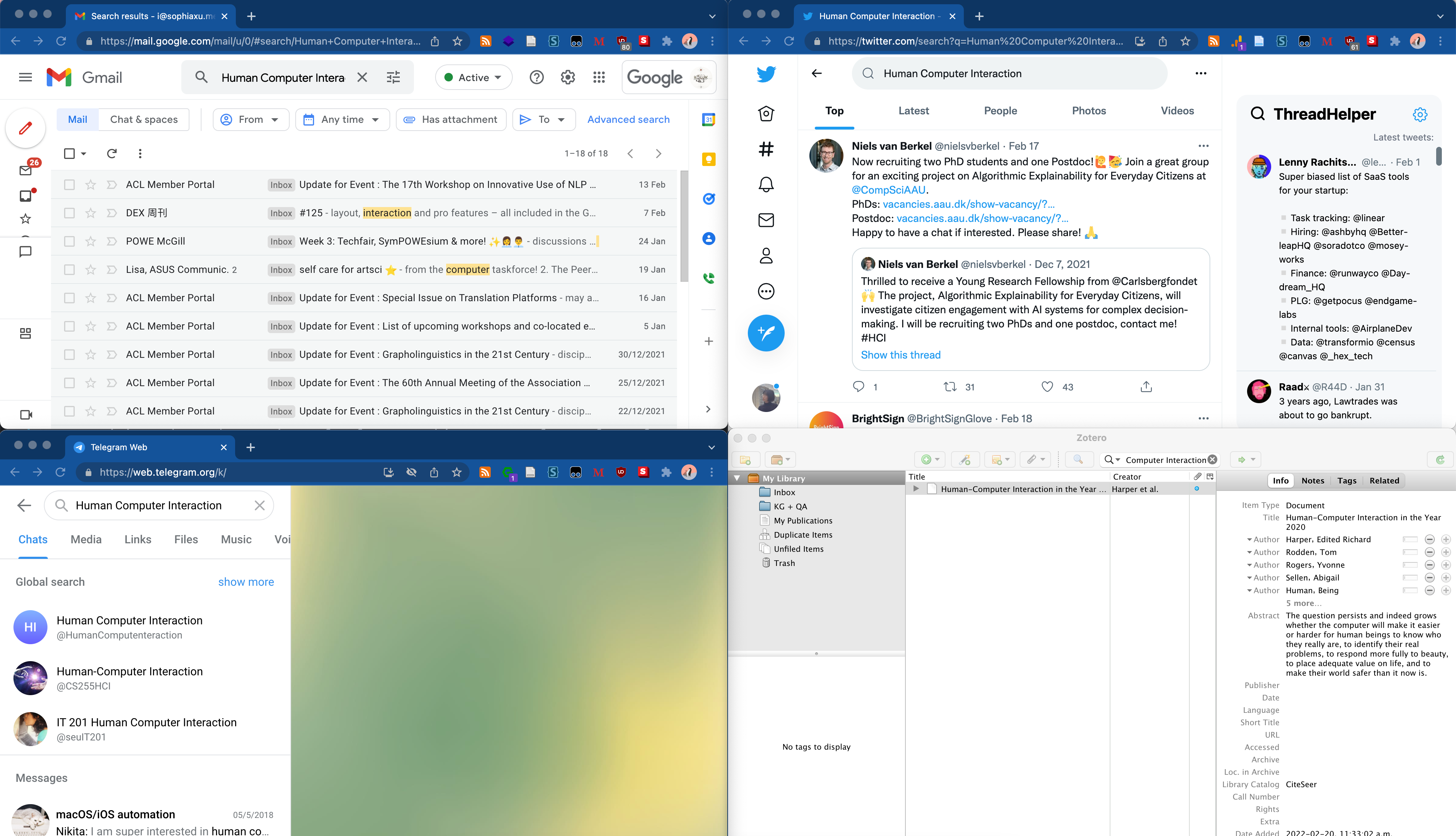 A human-scaled database as an extension of your brain