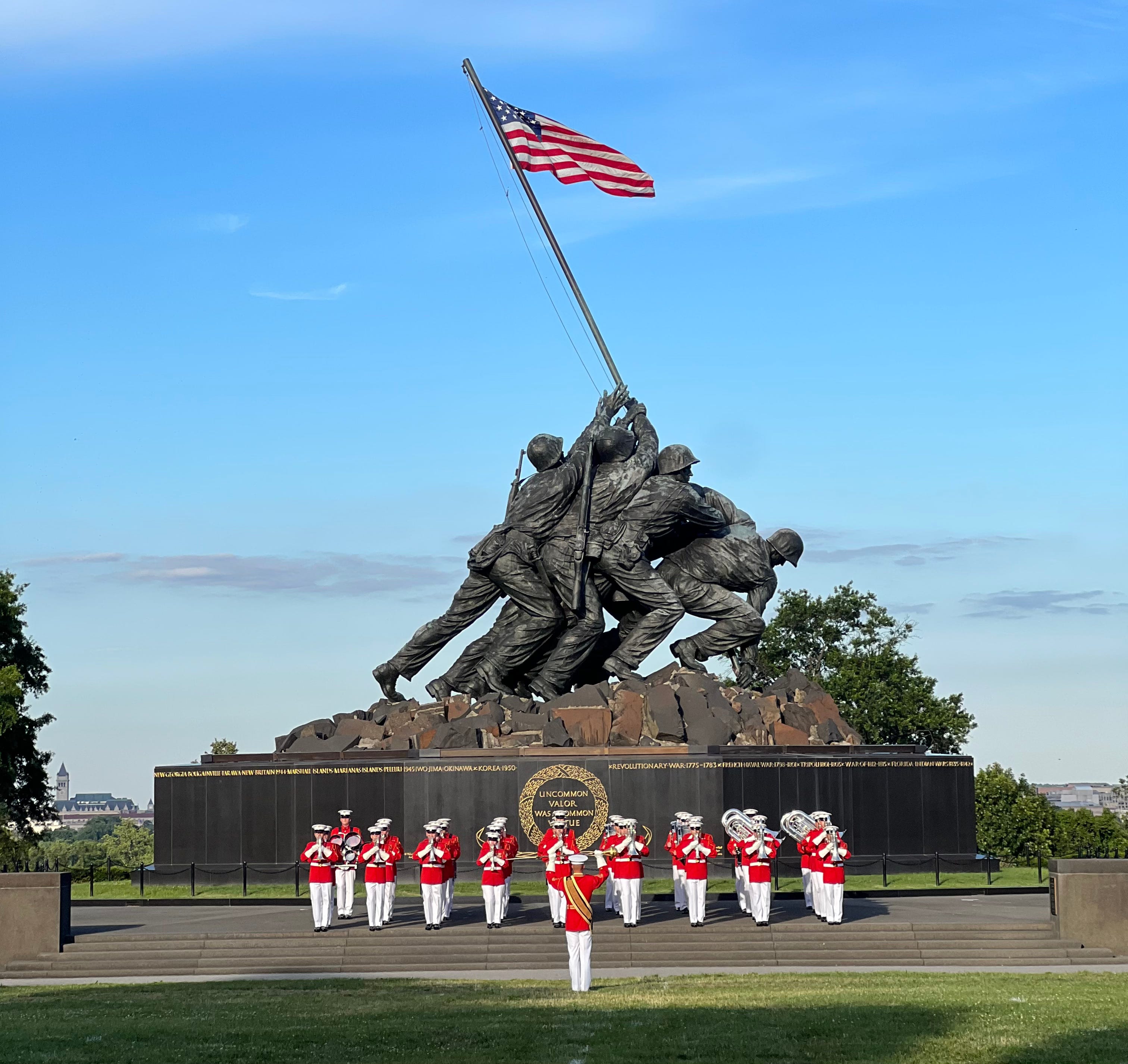 The Marine Corps Tuesday Sunset Parade at Iwo Jima