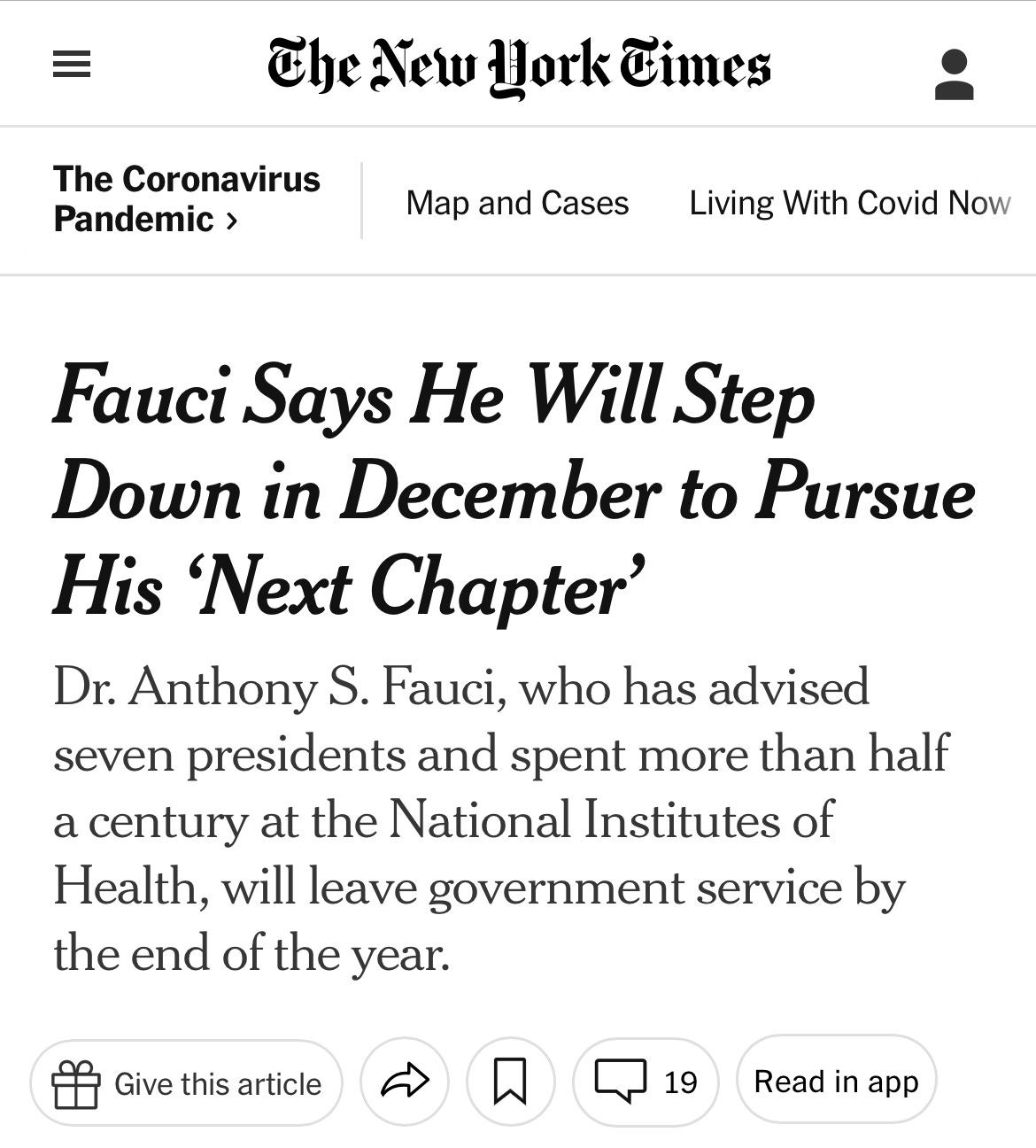 The pandemic’s wrongest man, an occasional series (bye-bye Tony Fauci ...