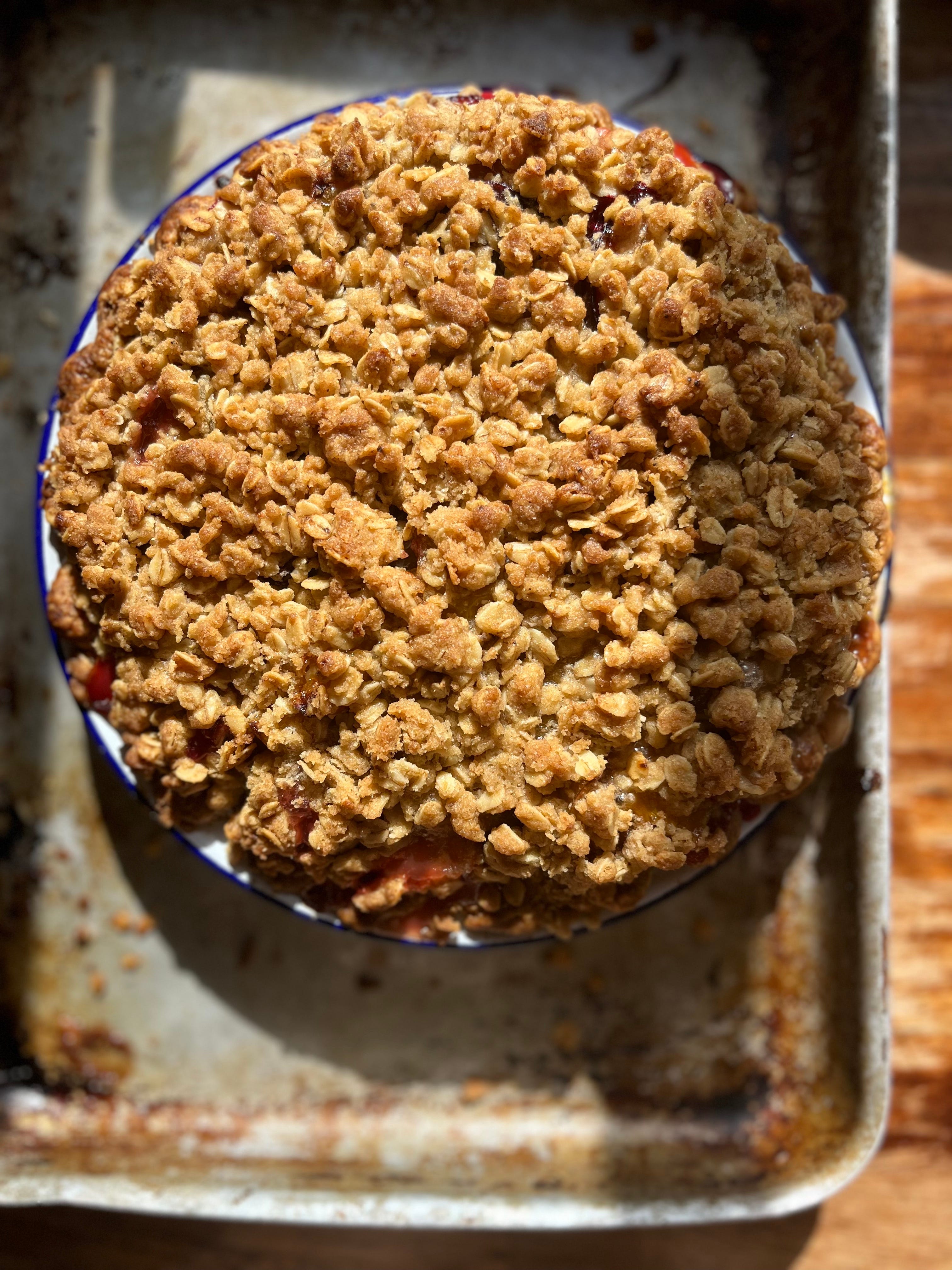 Kitchen Project #80: Plum crumble pie - by Nicola Lamb