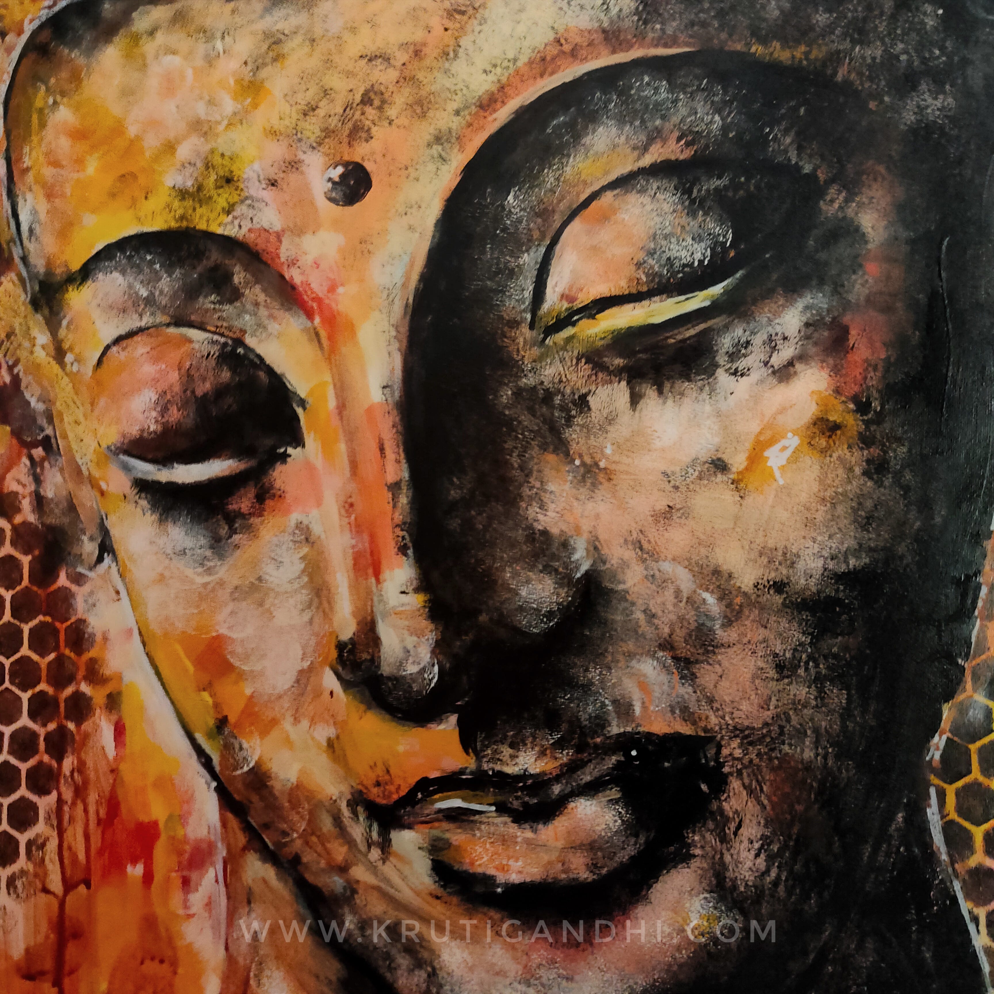 Transcendence: A Buddha Painting - by Kruti Gandhi