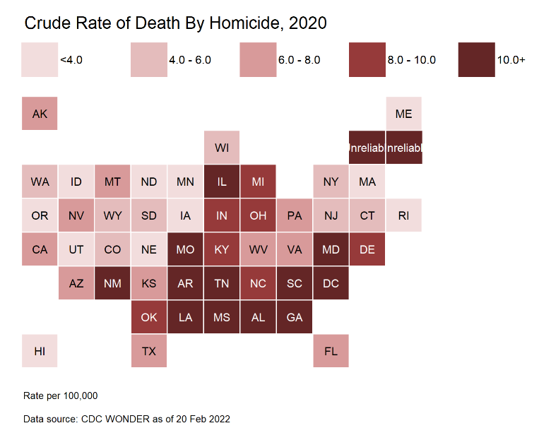 The Geography of Homicide -- States, Base Rates, Increases, and ...