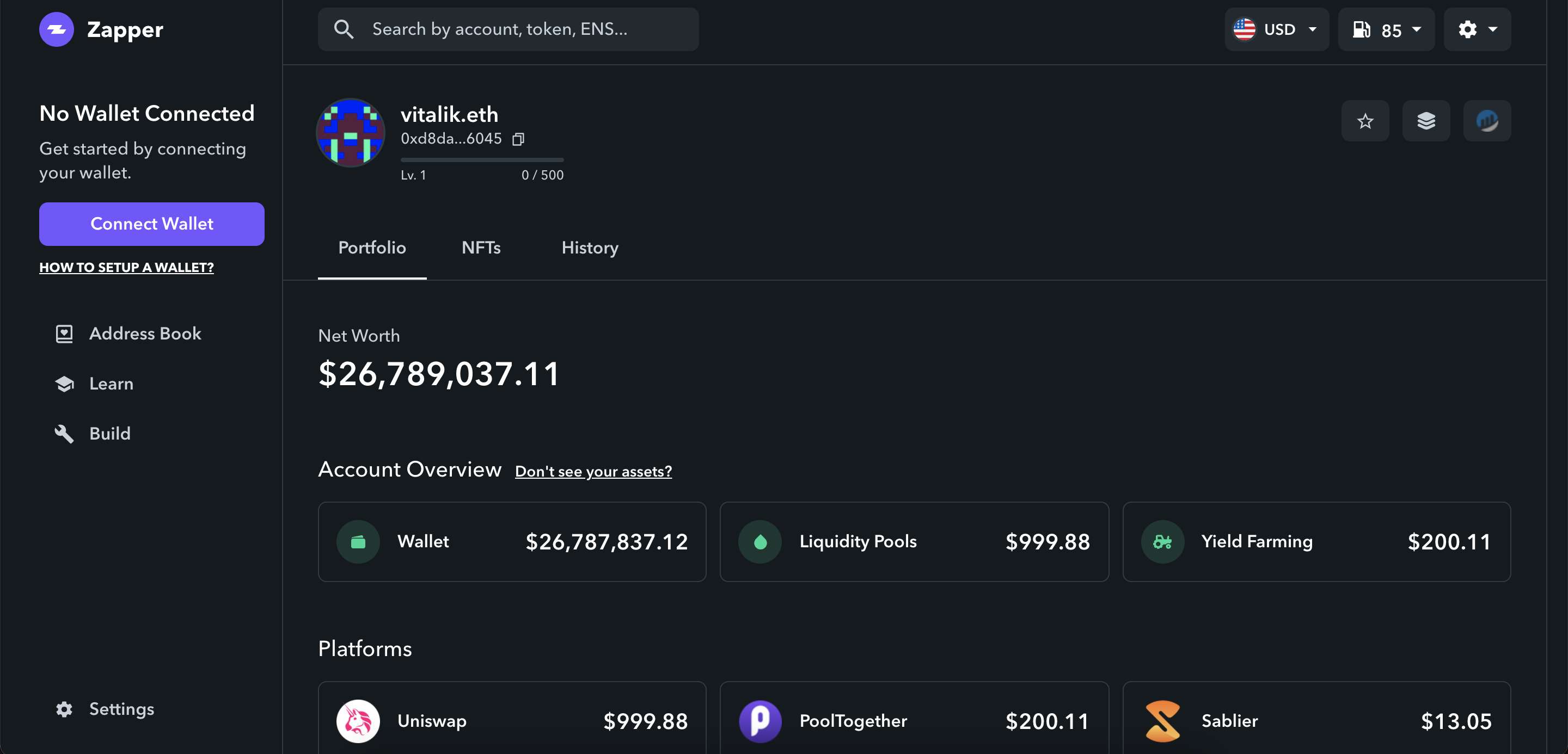 Zapper.fi: Your DeFi Dashboard - by Daniel Schlabach