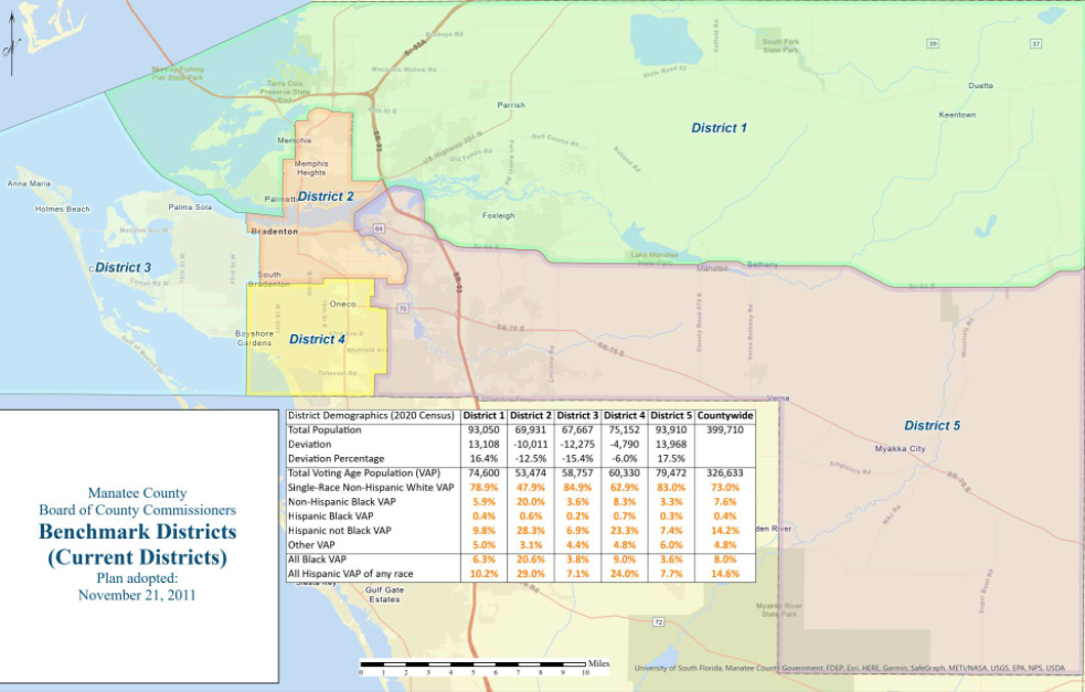 Manatee County Commission is redrawing its district boundaries. Here ...