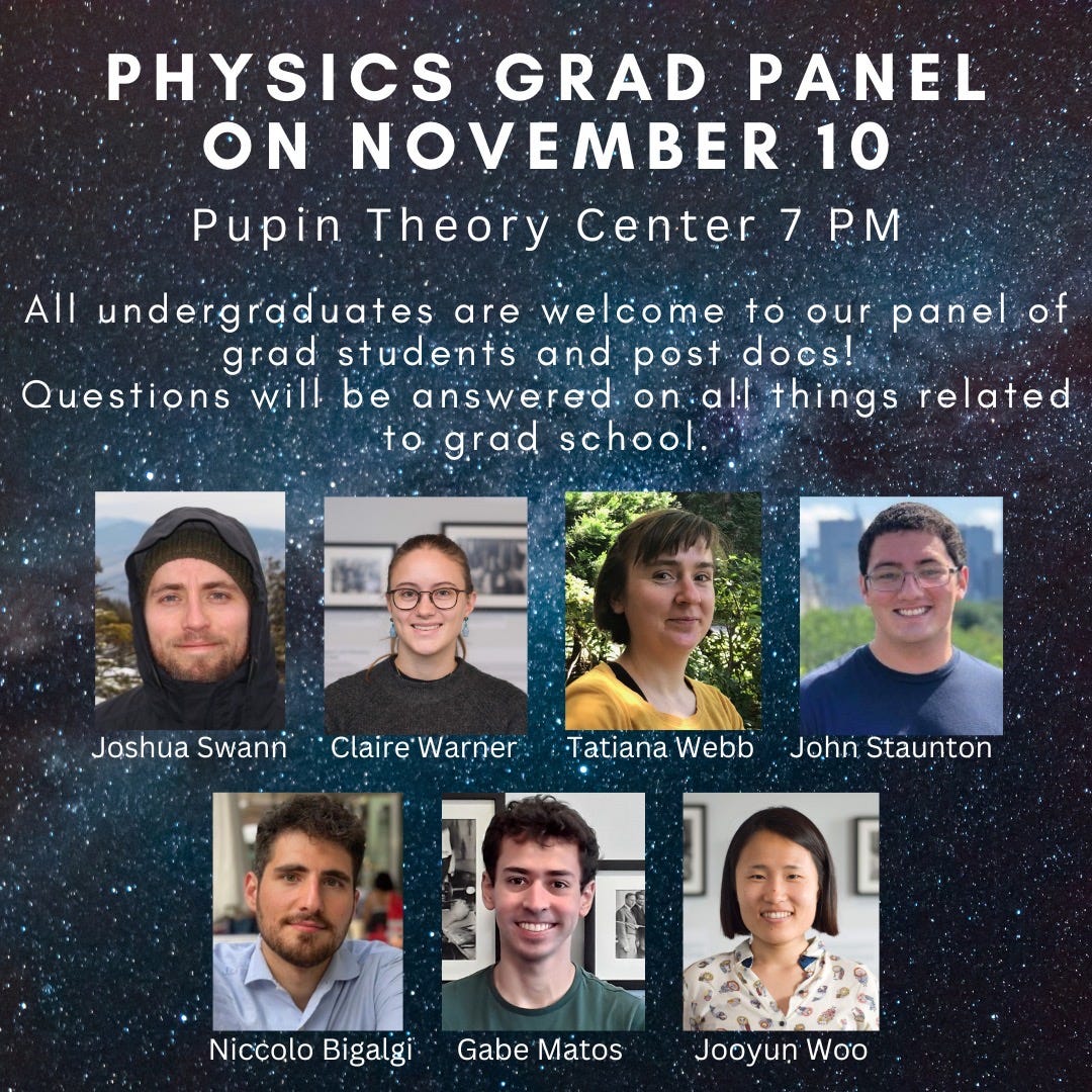 SPS 11/10: Grad Panel! - by Columbia SPS - SPS Newsletter