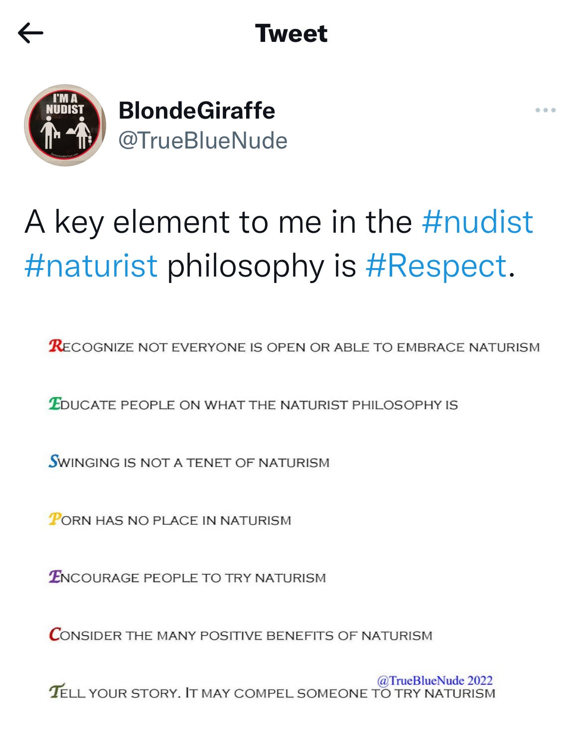 Respect. - by BOPBadger - A Comfort of Naturists