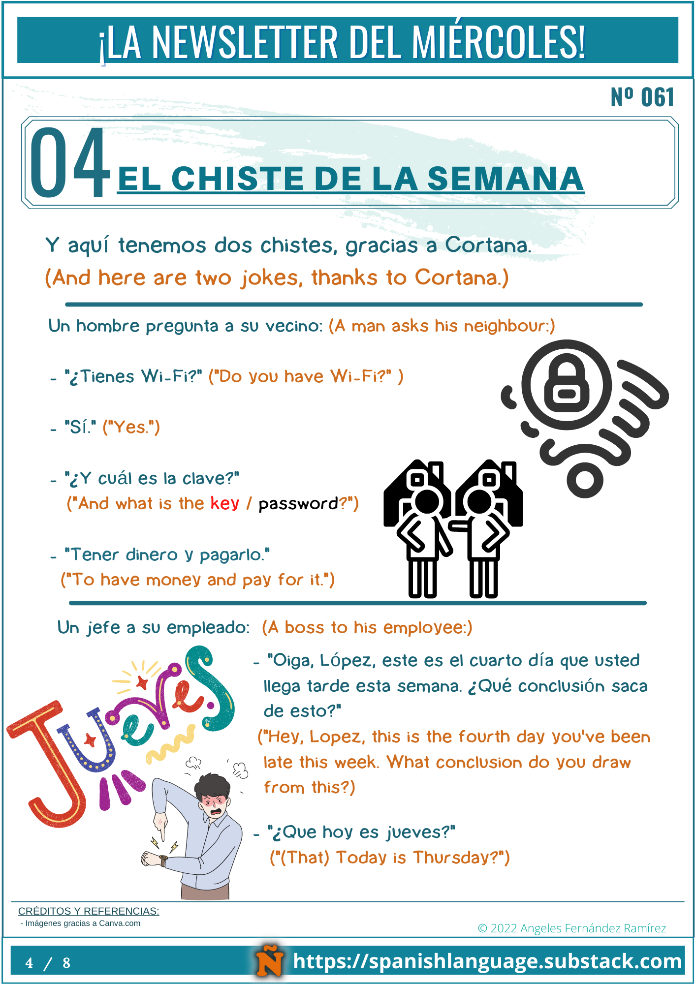 Wednesday's Spanish Language Newsletter! (061)