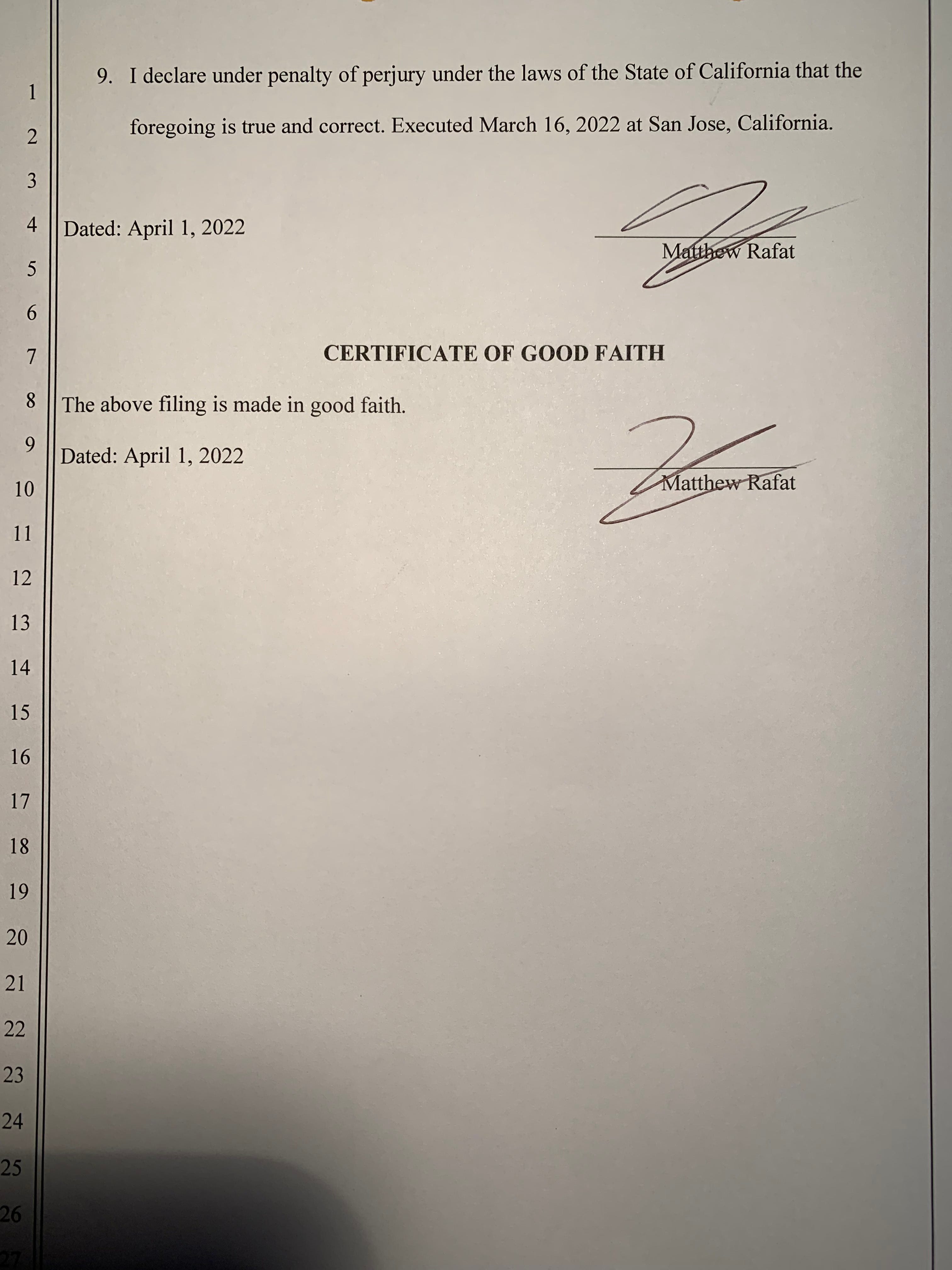 Judge Edward J. Davila Refuses to Recuse Himself