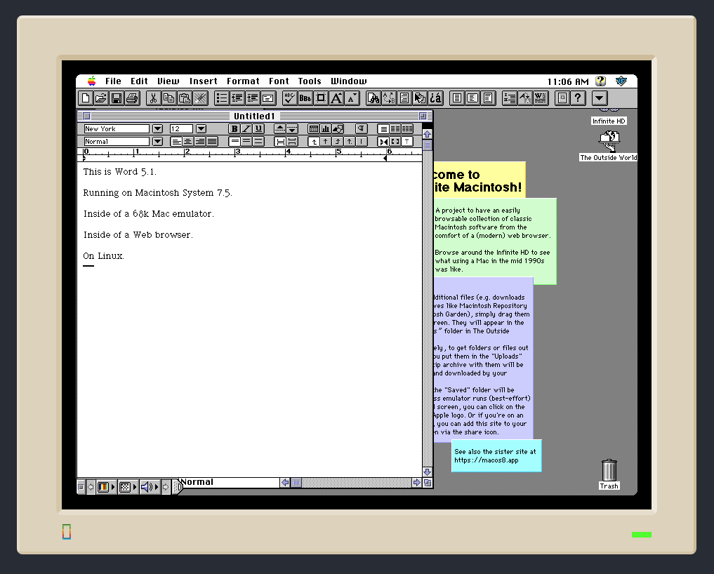 Emulate a Classic Macintosh... in your web browser. Seriously.
