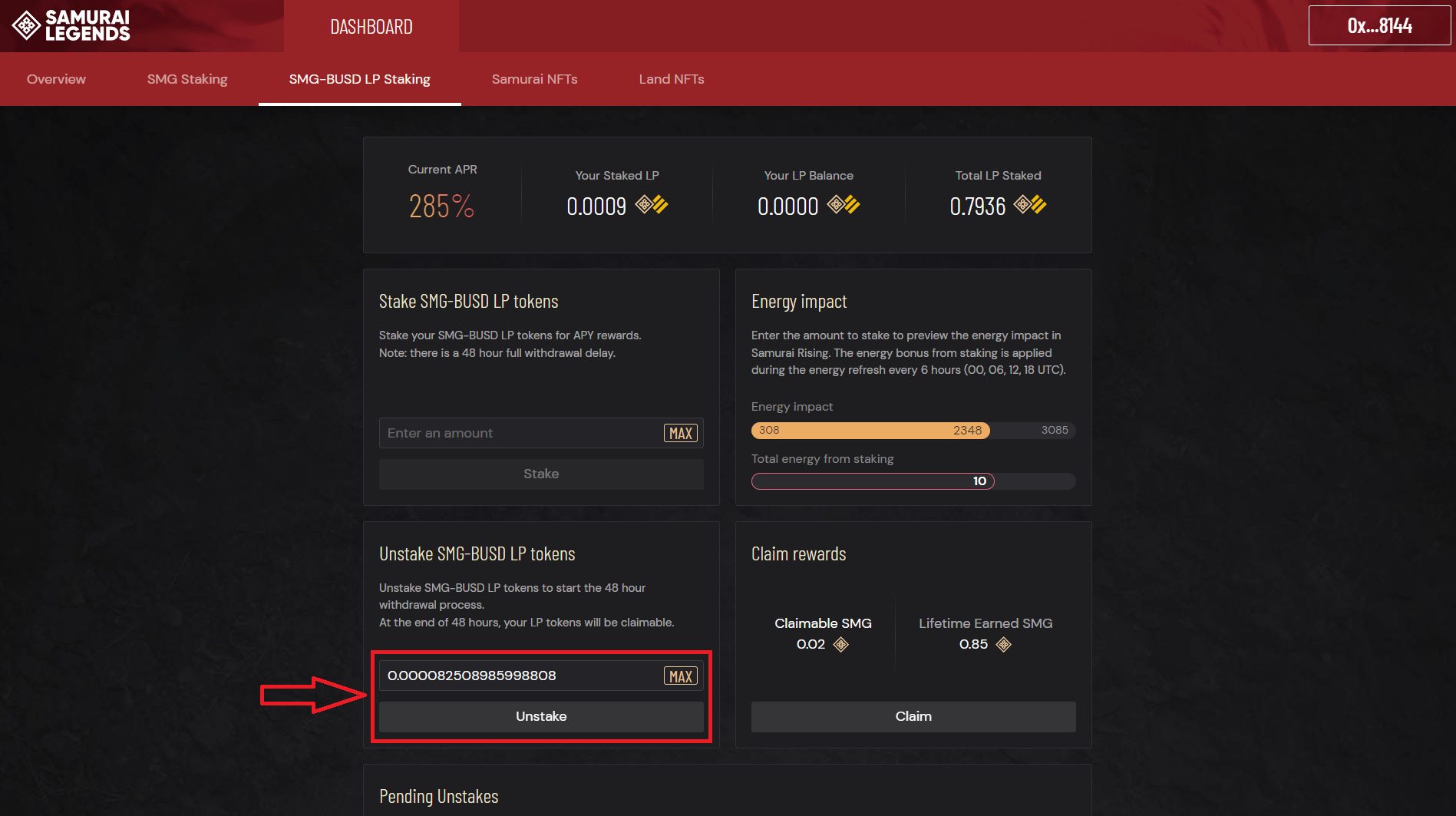 LP Staking - by TheGreyTaichou - Samurai Legends