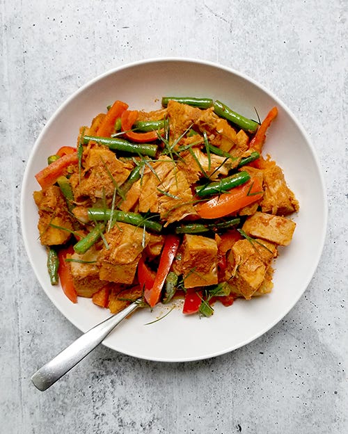 Sweet Dry Red Curry of Young Jackfruit