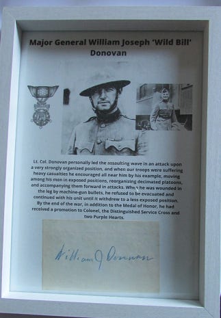 Major General William "Wild Bill" Donovan Autograph