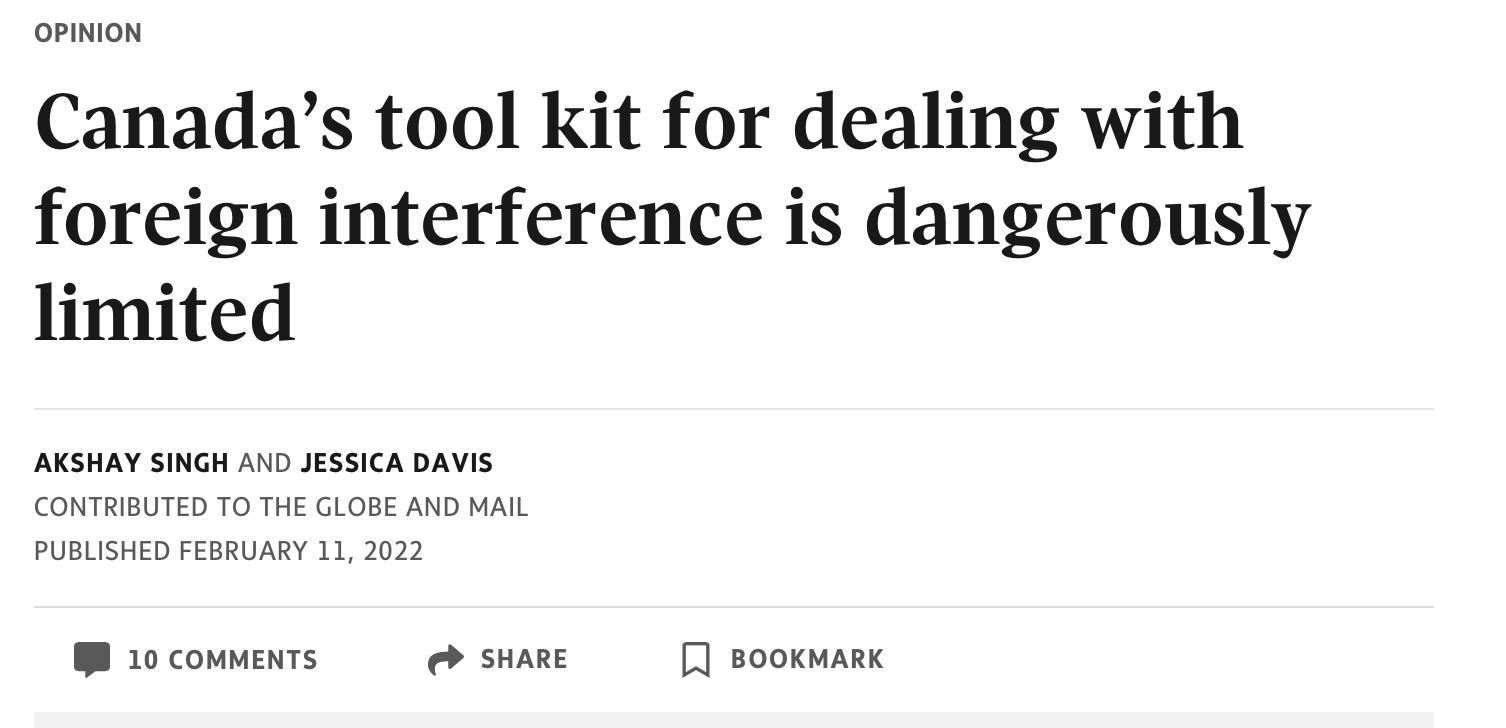 Canada’s tool kit for dealing with foreign interference is dangerously ...