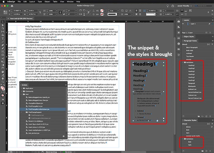 Markdown to InDesign, Simplified