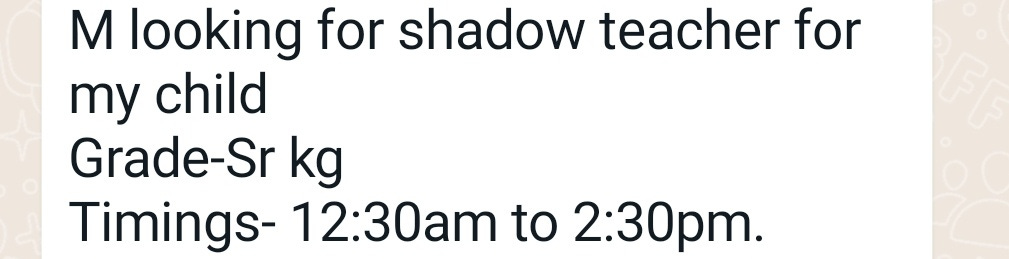 Why a Child may need a Shadow Teacher? - by Dr Neeta Mehta