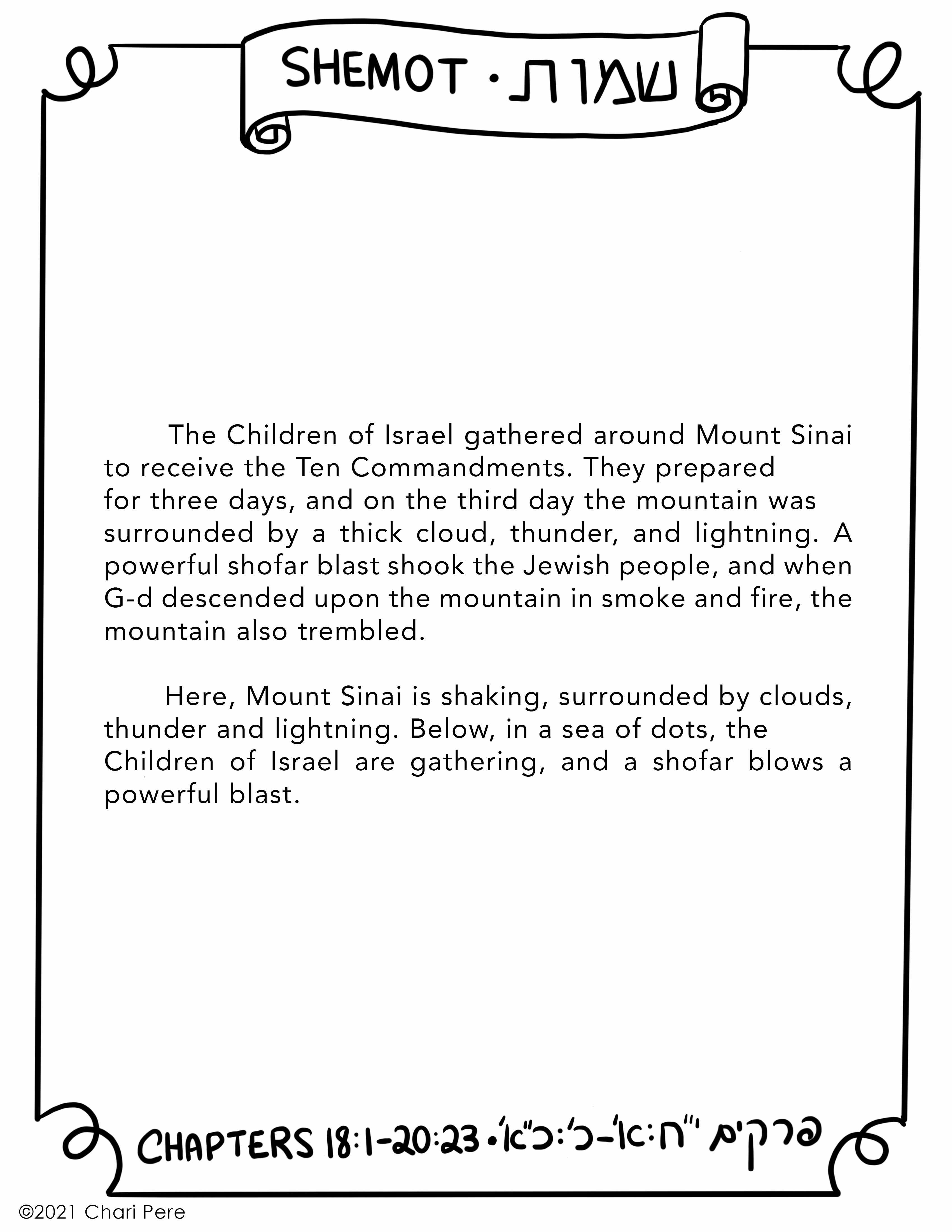 Yitro Coloring Page - by Chari Pere - Parsha Coloring Pages