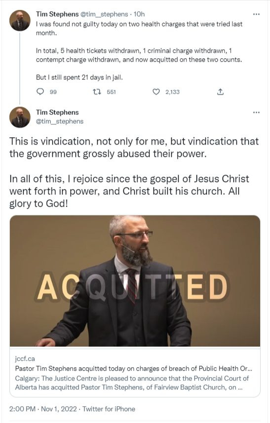 Canadian Pastor Jailed for 21 Days for Breaking COVID-19 Rules Has Been ...