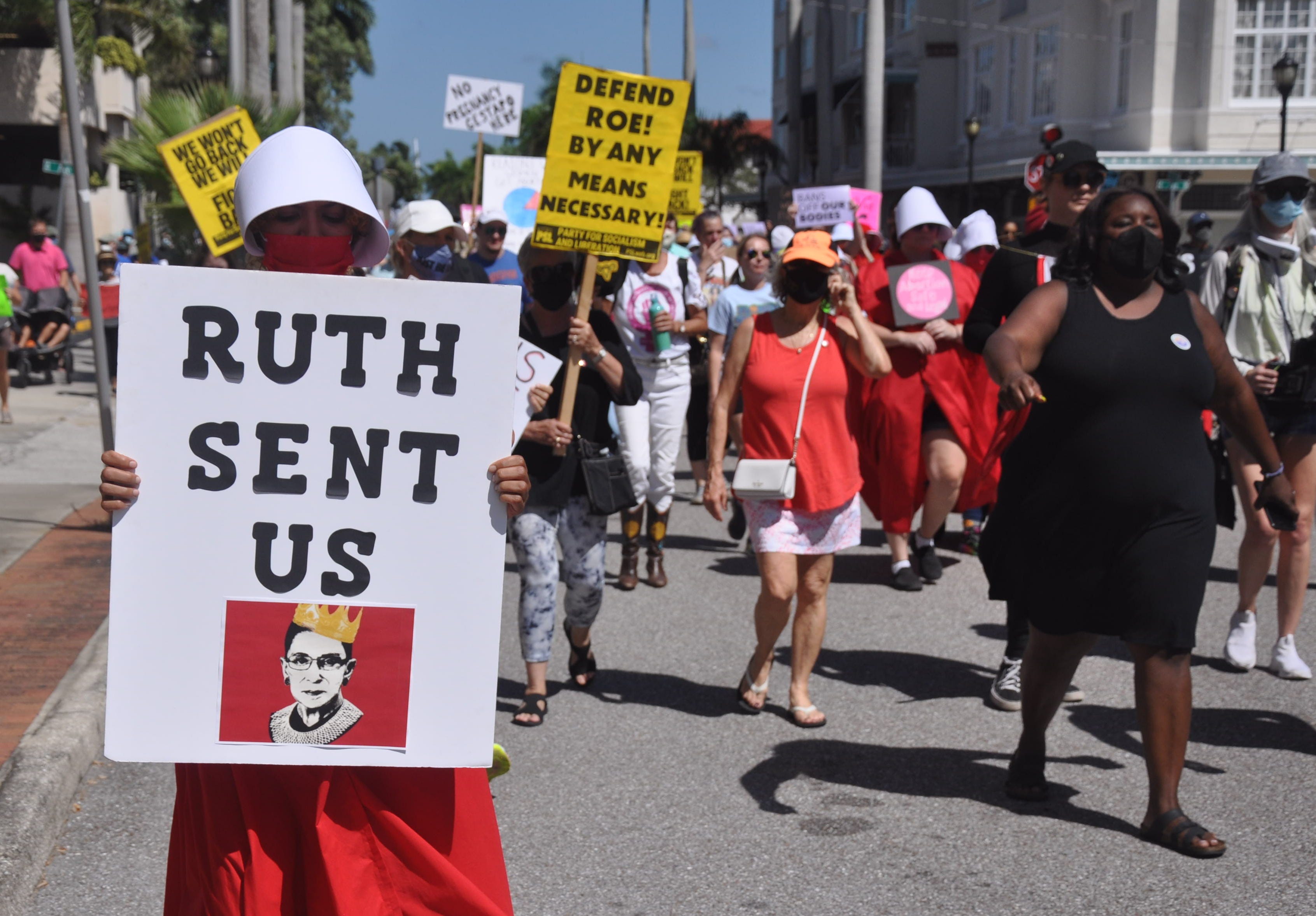 More photos from pro-choice march in downtown Bradenton