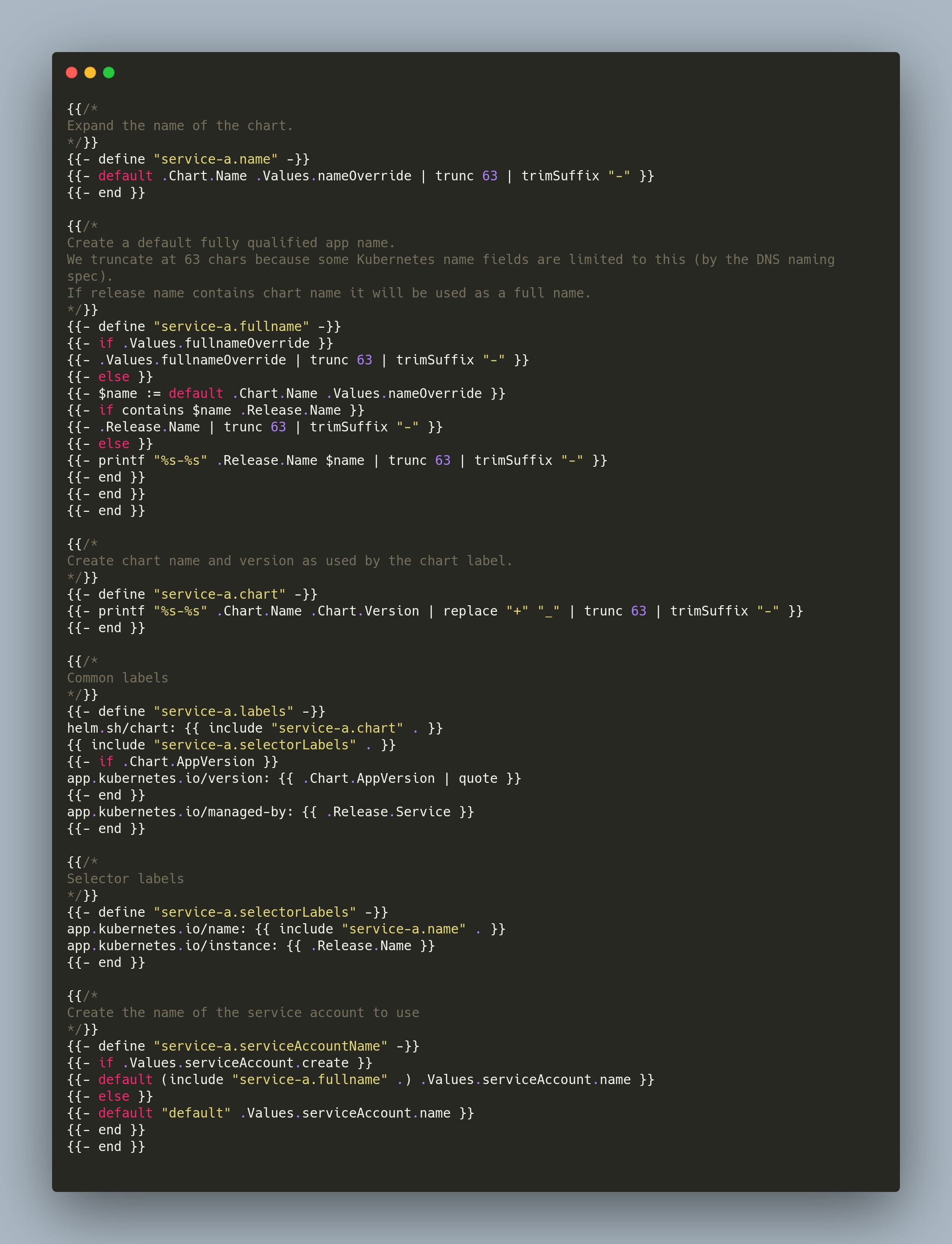 A Helm chart trick for dependency highlighting
