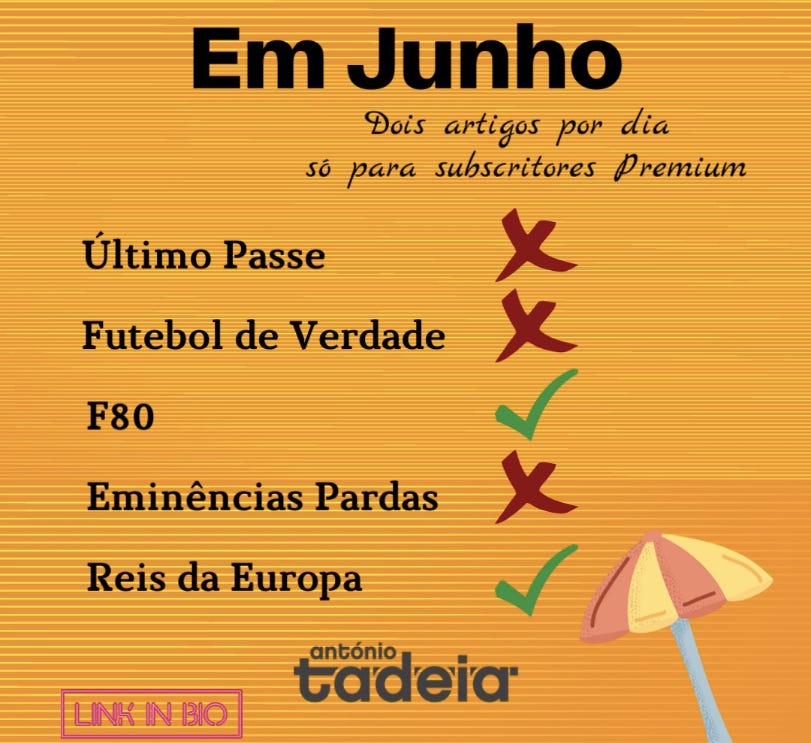 O Último Passe volta em Julho - António Tadeia