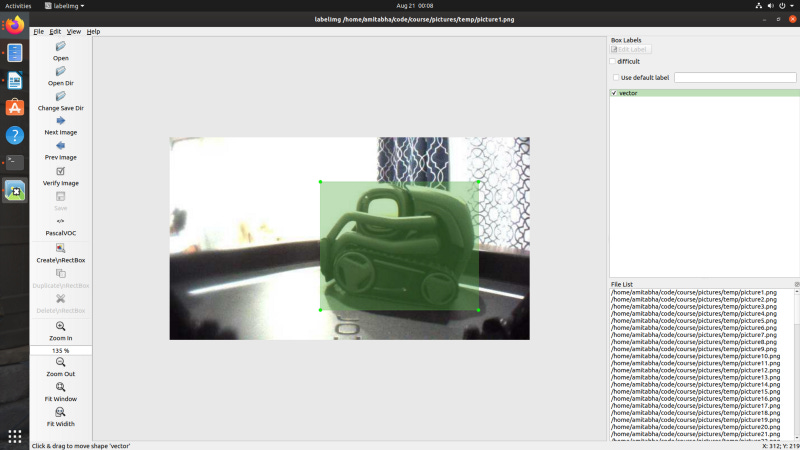 Course Material: Teaching a Vector Robot to detect Another Vector Robot