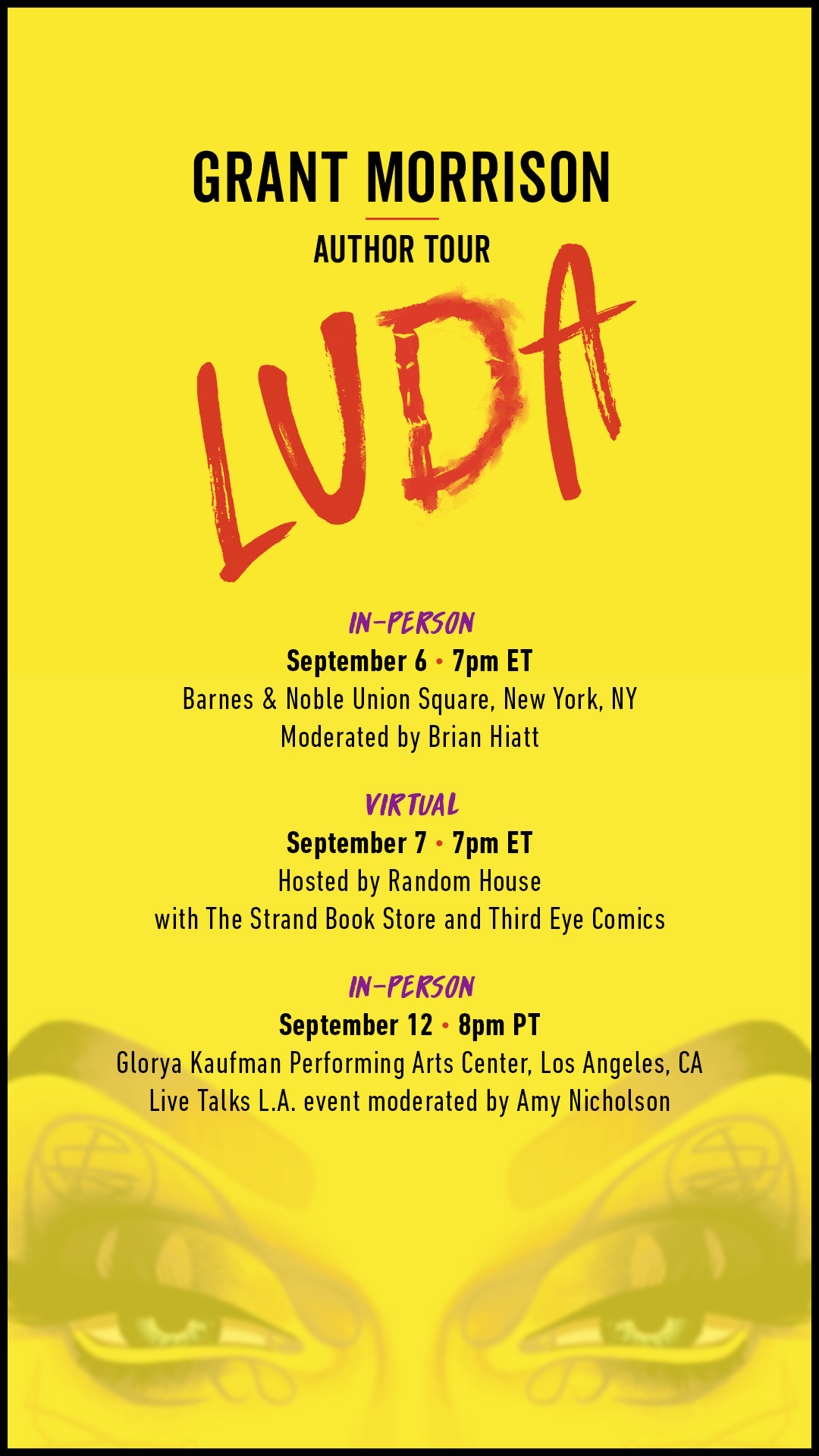 26/8 LUDA Exclusive video read 2 and Tour links
