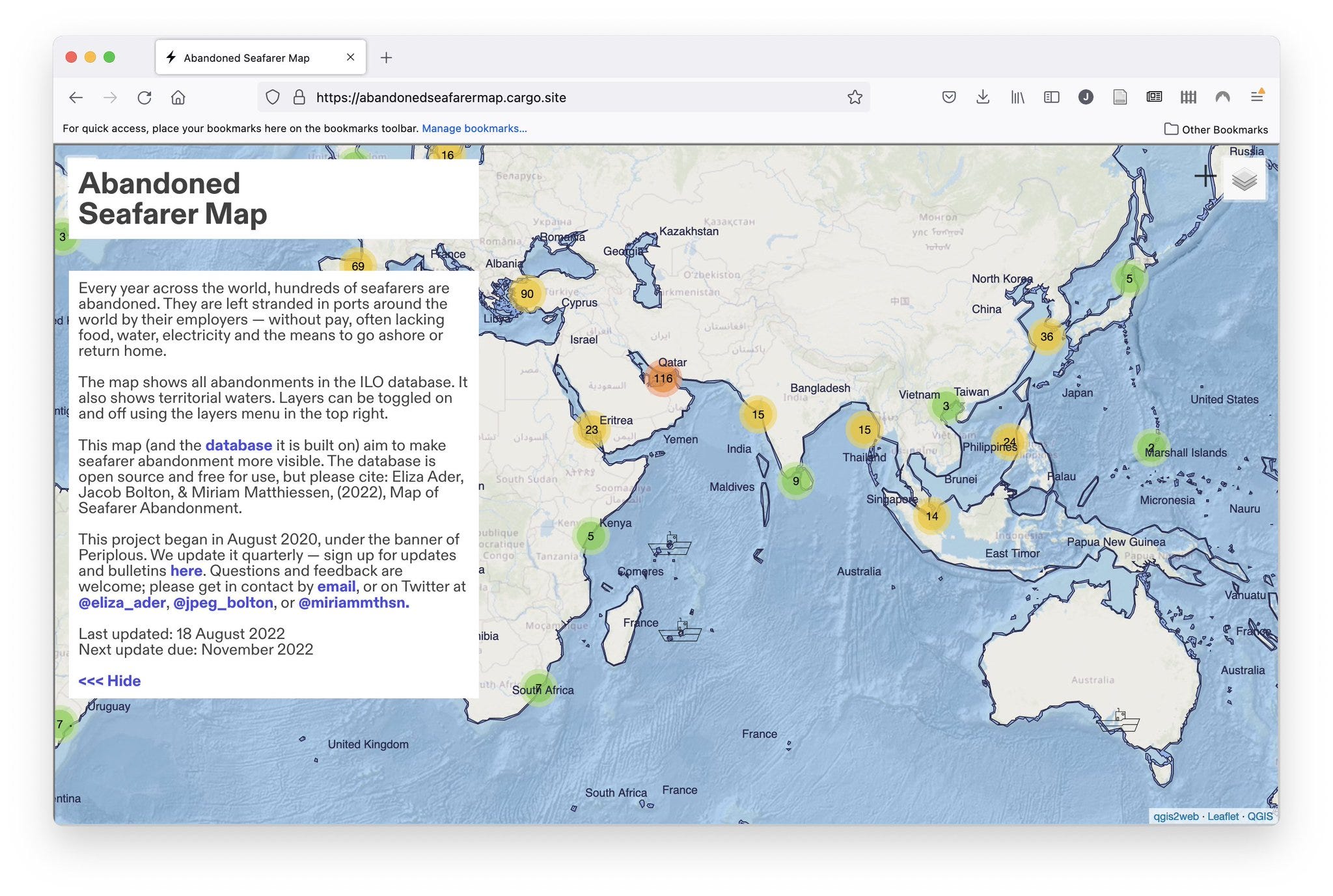About - Abandoned Seafarer Log