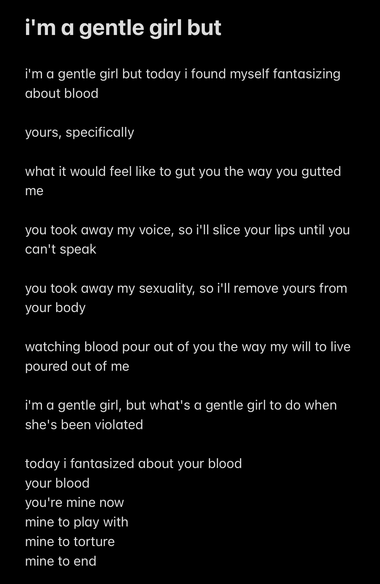 i'm a gentle girl, but - ellery jane willingham