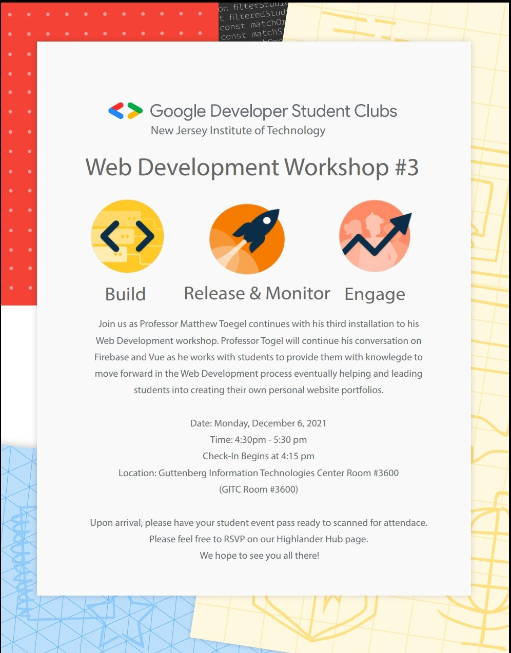Updated Web Dev Workshop Poster #3 - by Natalia Smith
