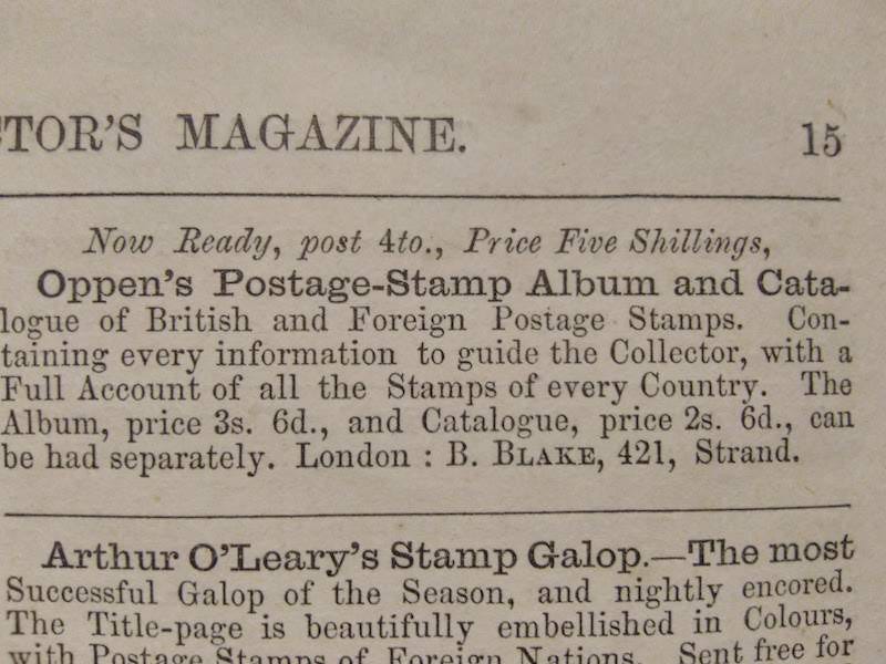 Vol. 1 No. 1 of The Stamp Collector's Magazine