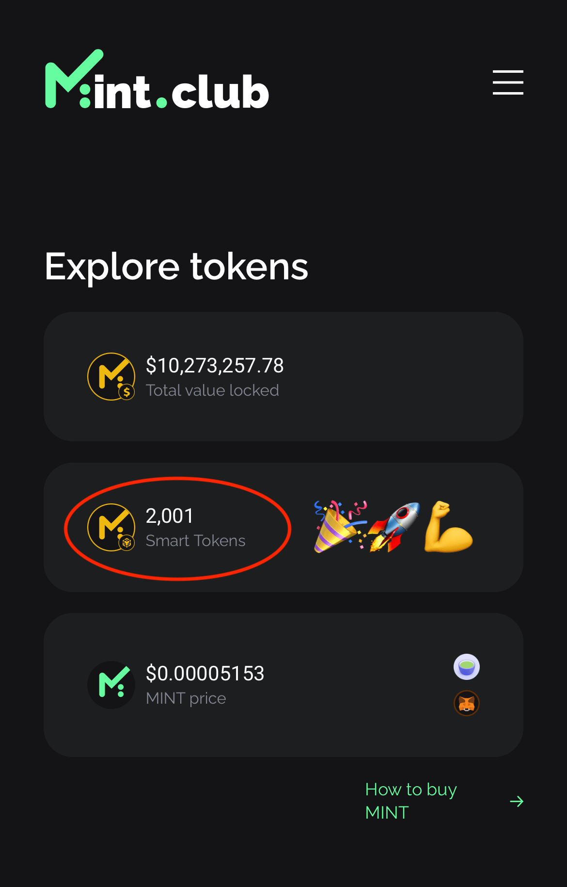 A big milestone achieved! Over 2,000 smart tokens launched via Mint Club 💚