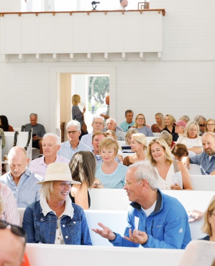 A Gallery Of The Faithful Gathering For Church. Album 16
