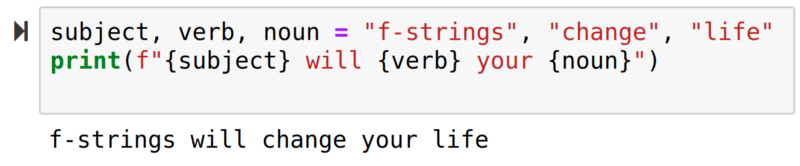 Why Is There an F in Front of This String?