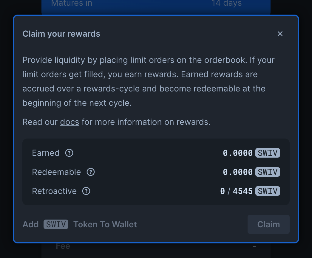 How to Claim your SWIV Tokens