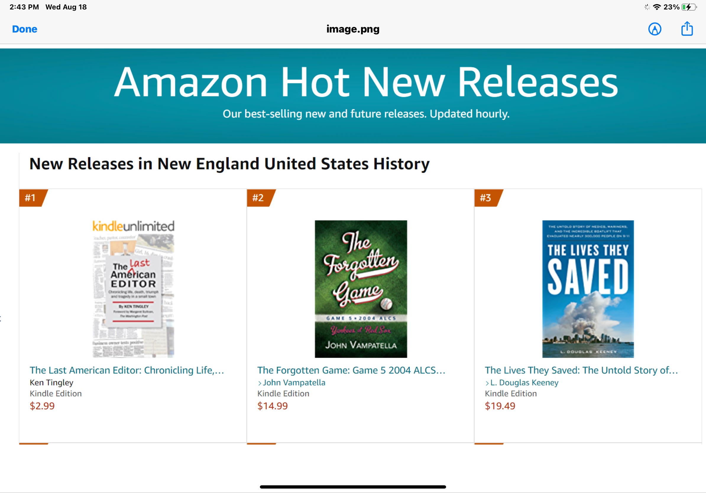 Book called one of Amazon’s `Hot new releases’