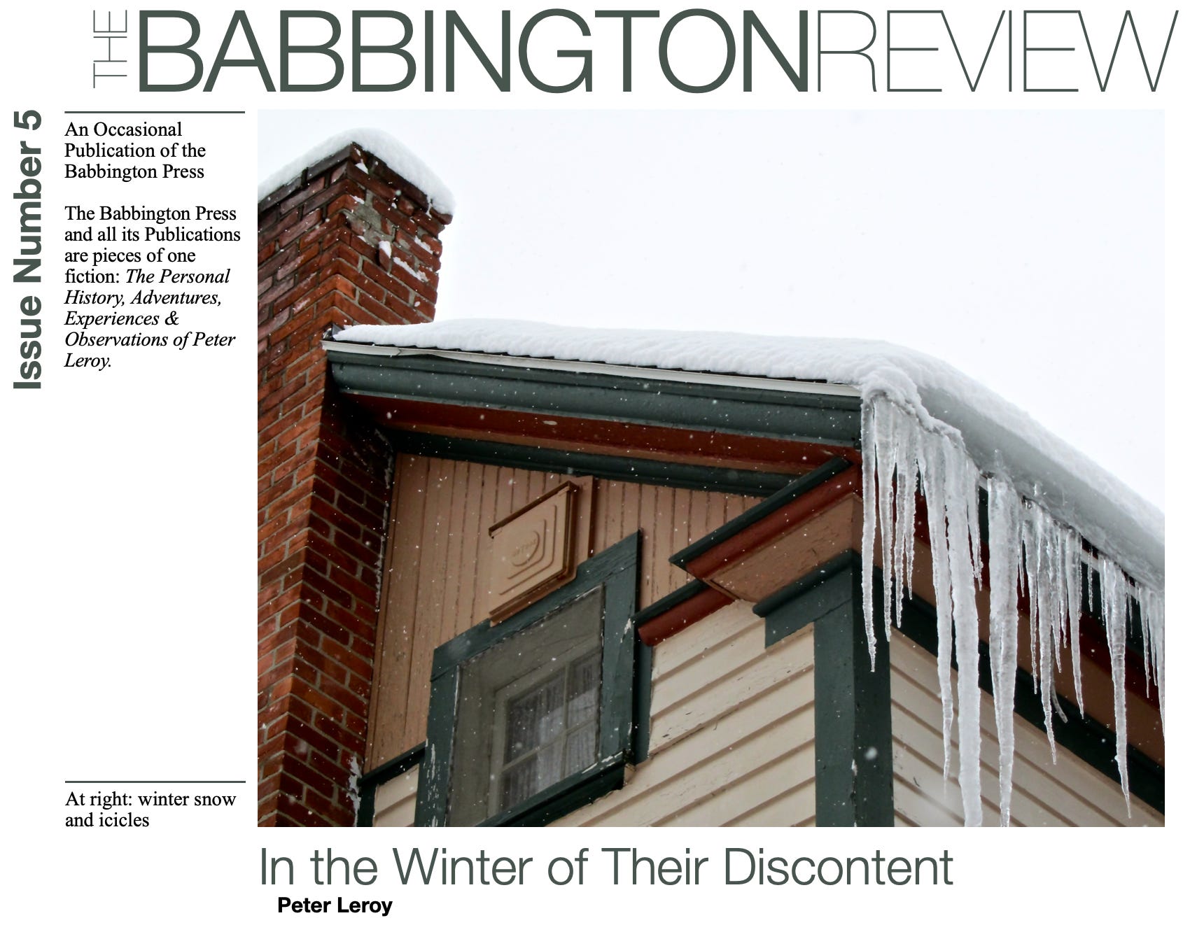 Babbington Review 5 - by Eric Kraft