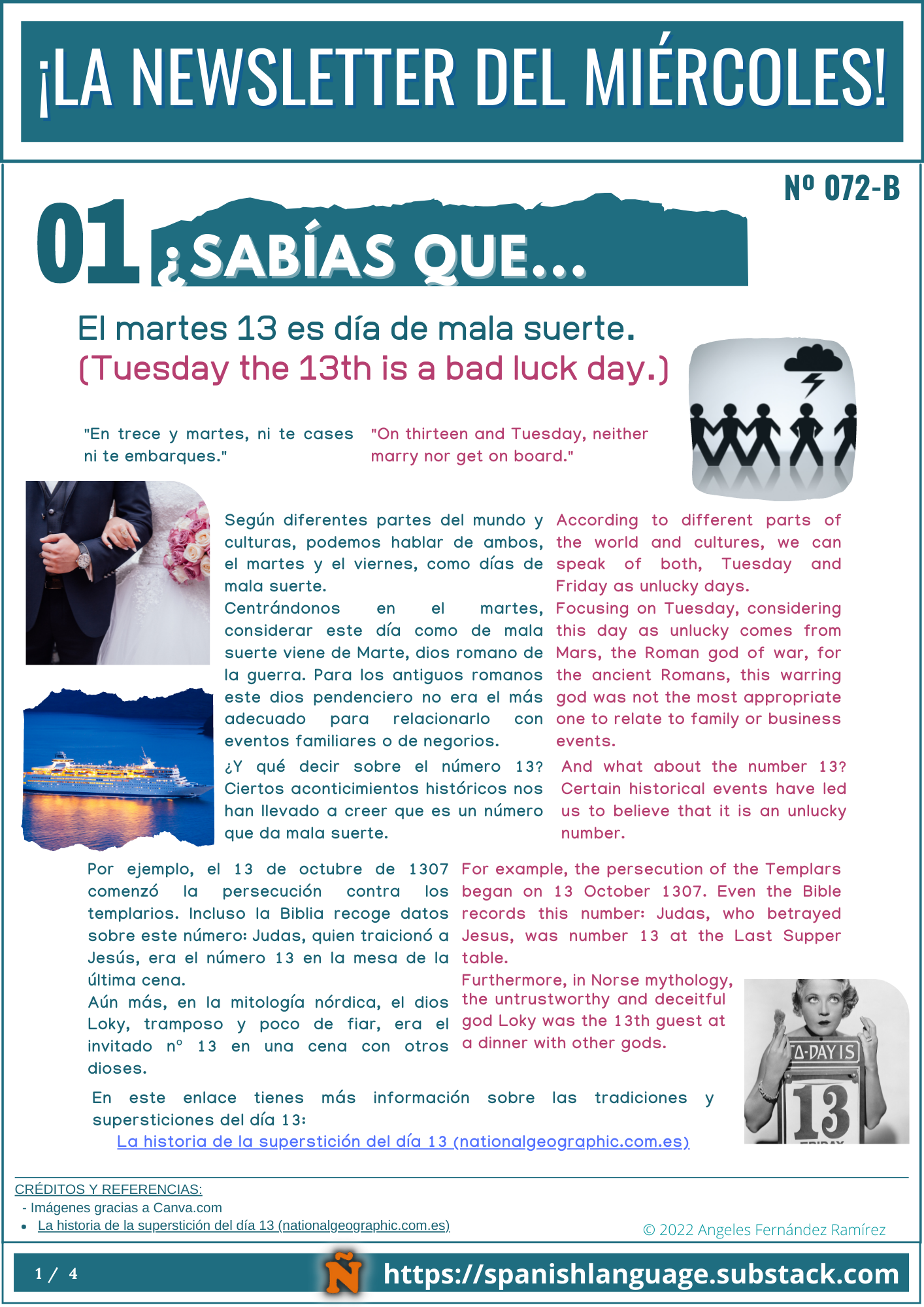 📖Wednesday’s Spanish Language Newsletter! (072-B)
