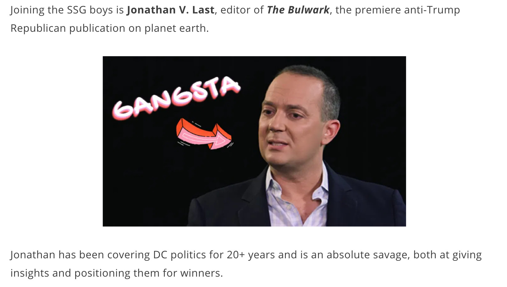 The JVL AMA - by Jonathan V. Last - The Bulwark