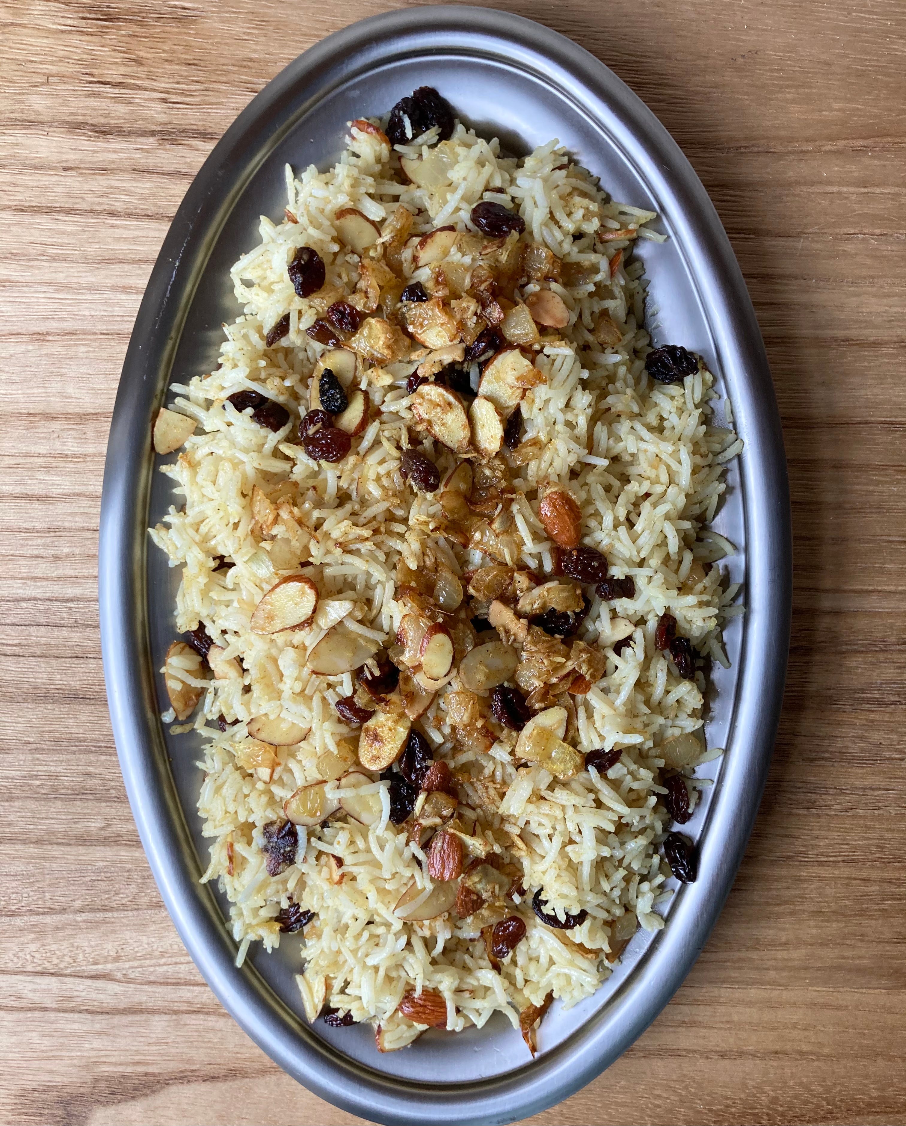 Curried Rice with Raisins and Coconut - by Leah Koenig