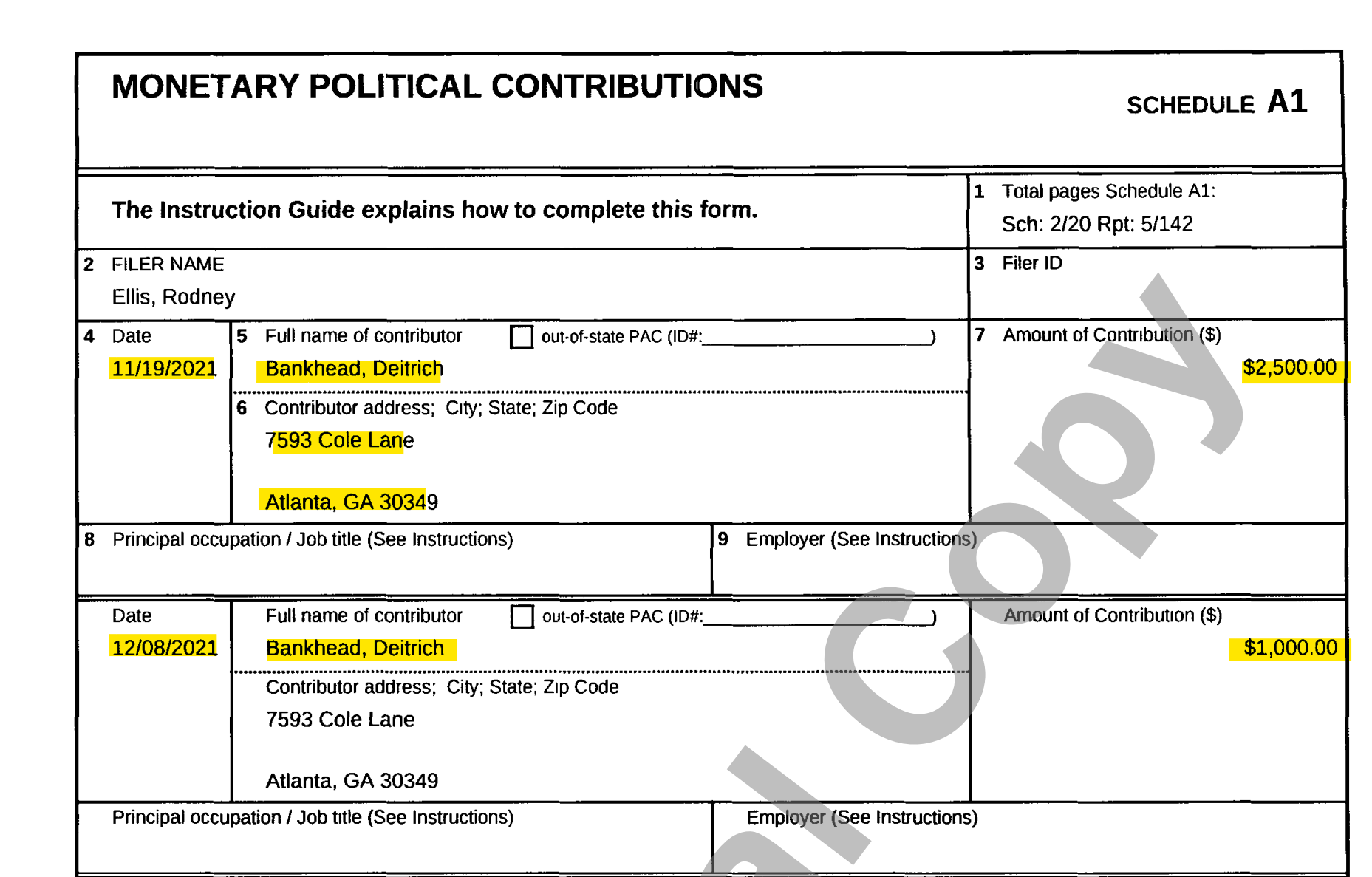 Commissioner Rodent Ellis's Dirty Campaign Donations