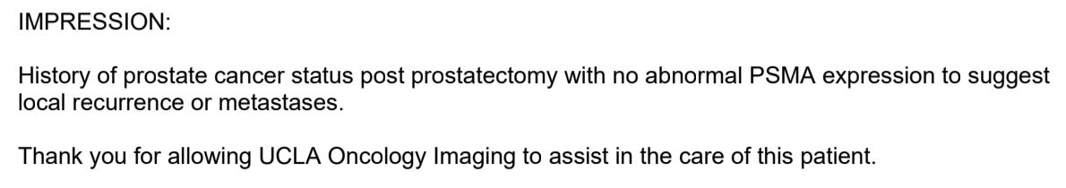 PSMA PET scan at UCLA - by Keith R. Holden, M.D.