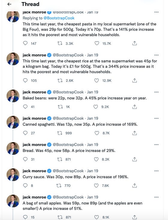 Jack Monroe and the economic debate about food poverty.