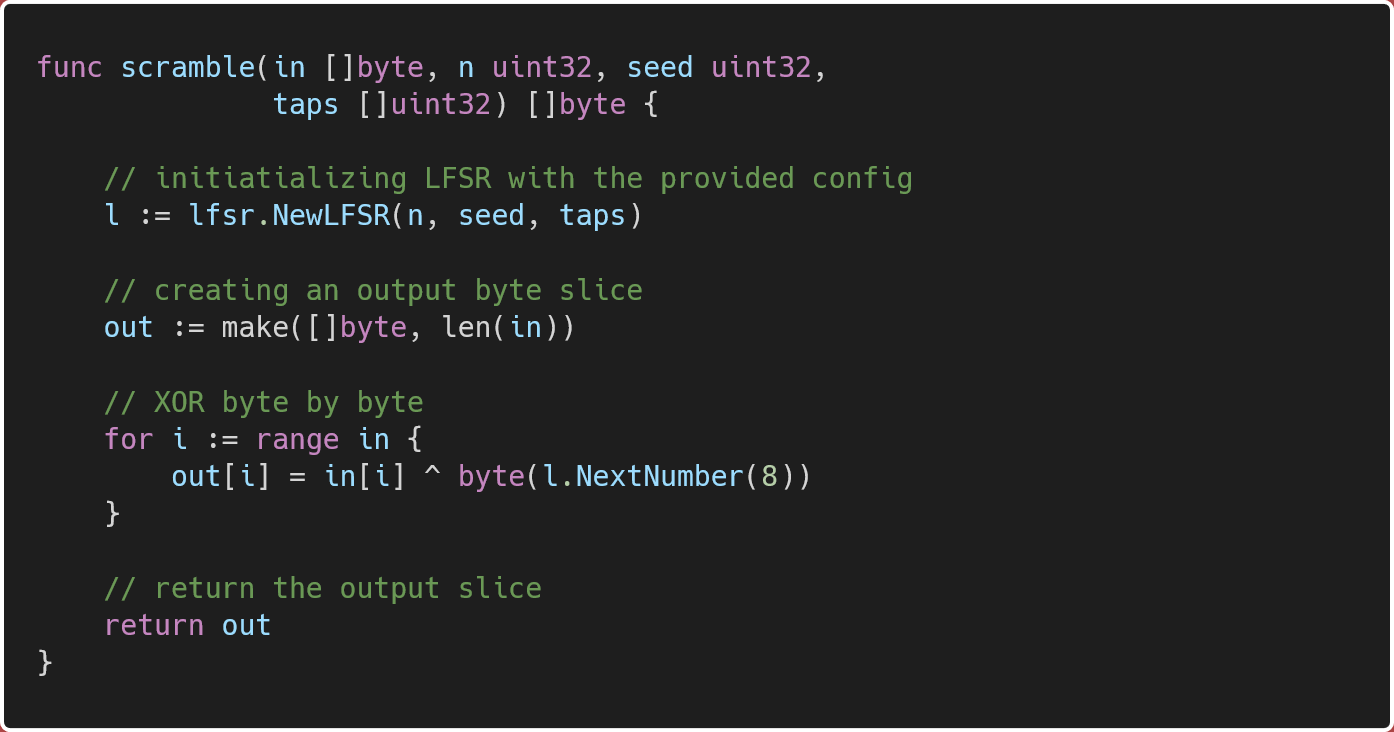 Pseudorandom Number Generation using LFSR