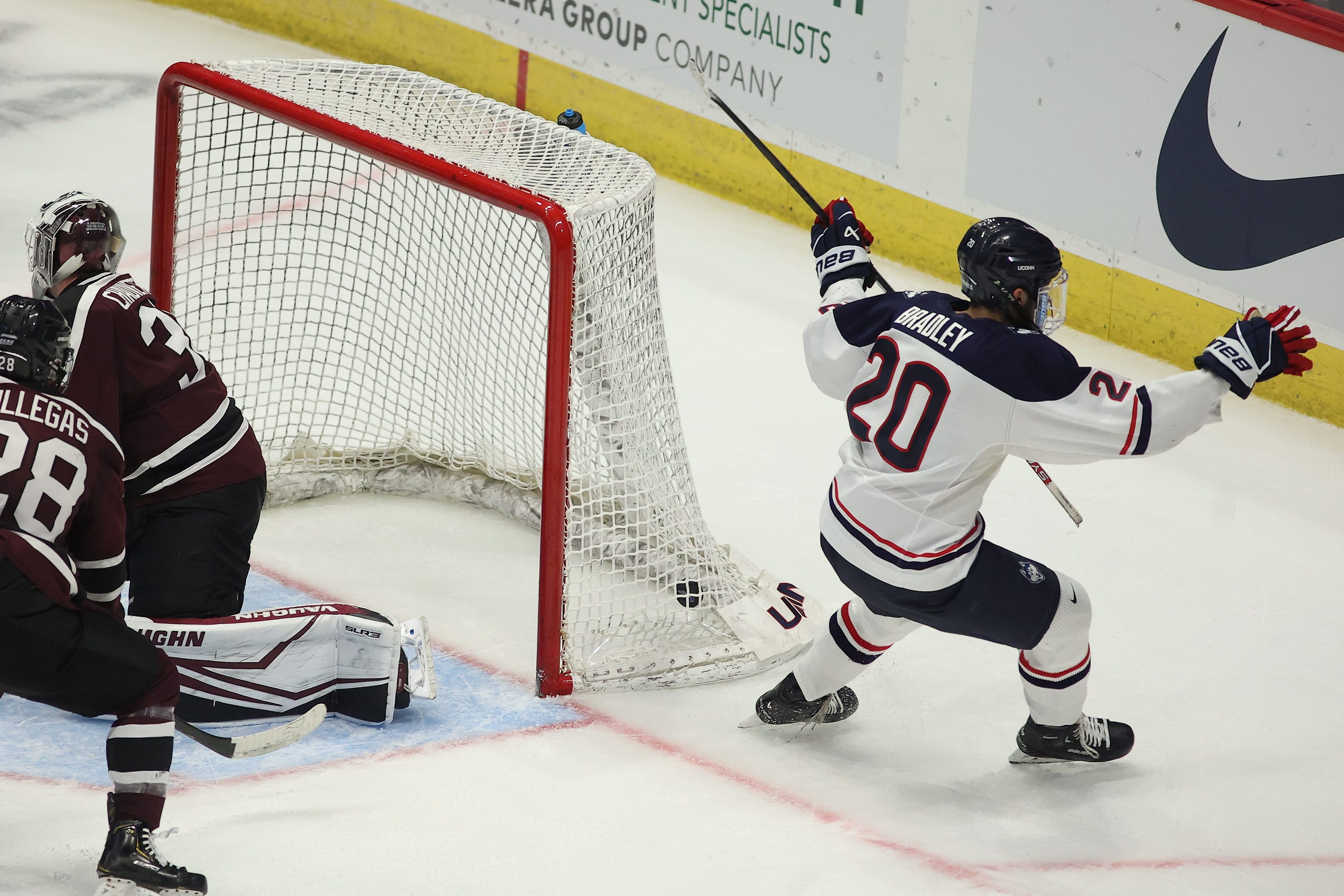 Chase Bradley gets redemption as UConn beats Union, 4-3