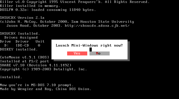 DOS + Windows 3.11... on a single floppy!