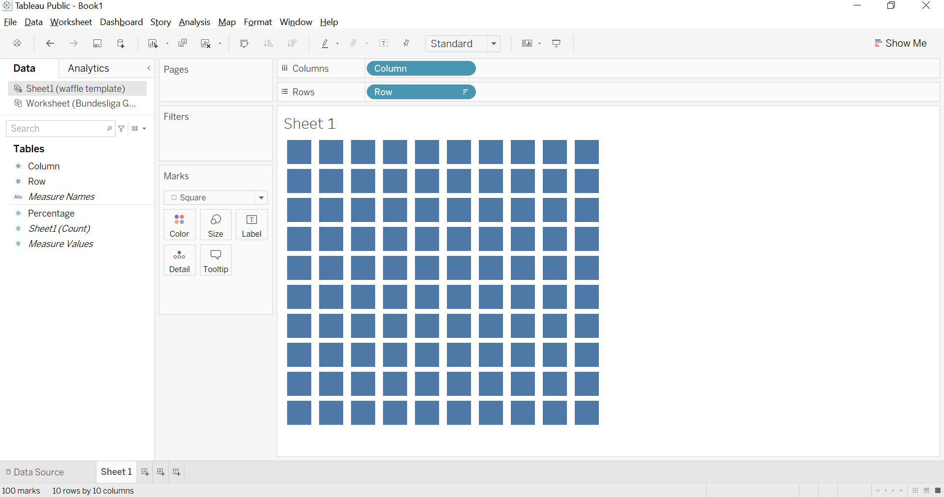 Creating Waffle Charts in Tableau - by Harsh Krishna