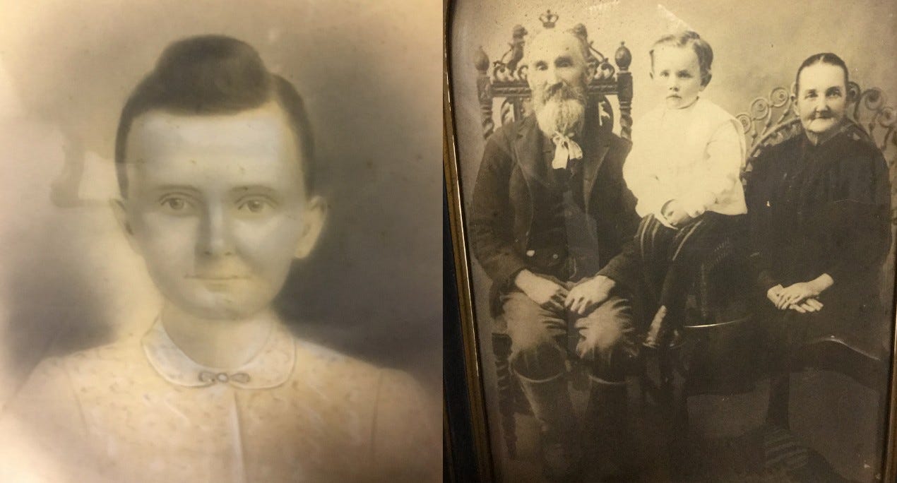 Margaret Sophia Hess and her 2 husbands, Joe Mason and John Ridenour