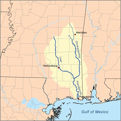 The Pascagoula tributaries - by Boyce Upholt - southlands